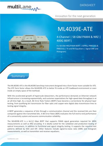 All MultiLane catalogs and technical brochures