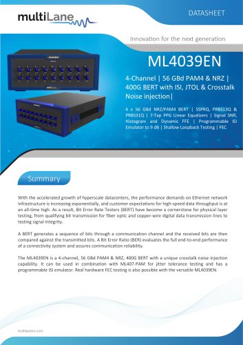 All MultiLane catalogs and technical brochures