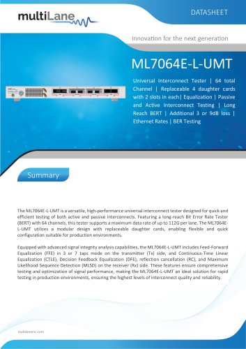 All MultiLane catalogs and technical brochures