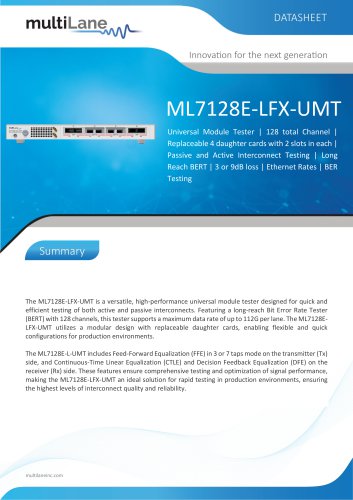 All MultiLane catalogs and technical brochures