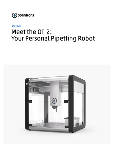 OPENTRONS LABWORKSのすべてのカタログと技術パンフレット