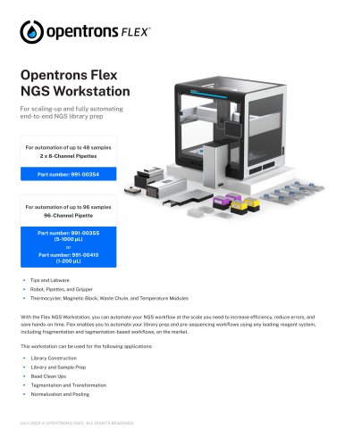 Flex fits your NGS Workflow - OPENTRONS LABWORKS - PDF Catalogs ...