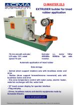 EXTRUDER builder for tread rubber application - CIMA IMPIANTI SPA - PDF ...