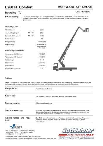 Model DL25/DL30 - Rothlehner Arbeitsbühnen GmbH - PDF Catalogs ...