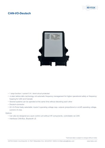 All Hatox GmbH catalogs and technical brochures