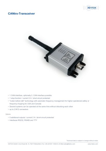 All Hatox GmbH catalogs and technical brochures