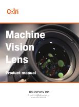 Bi-telecentric objective lens - DTM - Odinvision - machine vision / for ...