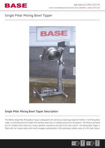 Bakery Bowl Tipper - Base Handling Products Limited - PDF Catalogs ...