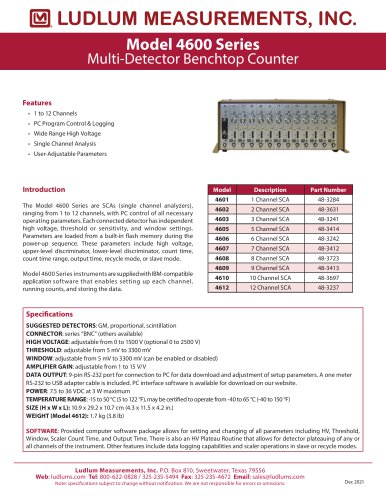 Model 26 - LUDLUM - PDF Catalogs | Technical Documentation | Brochure