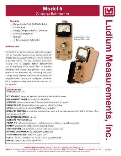 Model 2403 - LUDLUM - PDF Catalogs | Technical Documentation | Brochure