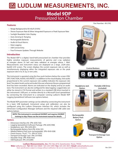 Model 2403 - LUDLUM - PDF Catalogs | Technical Documentation | Brochure