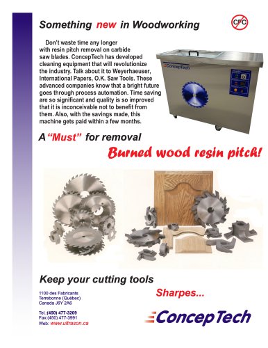 Small Footprint Saw Blade Cleaning System - CONCEPTECH INC - PDF ...