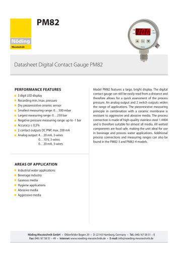 P143 - Nöding Messtechnik - PDF Catalogs | Technical Documentation | Brochure