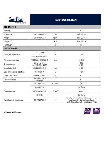 TARABUS APOLLO - Gerflor - PDF Catalogs | Technical Documentation ...