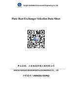GAS TO GAS PLATE HEAT EXCHANGER SELECTION DATA SHEET - Jiangsu Ruiding Environmental Engineering ...
