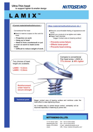 All NITTOSEIKO CO., LTD. catalogs and technical brochures