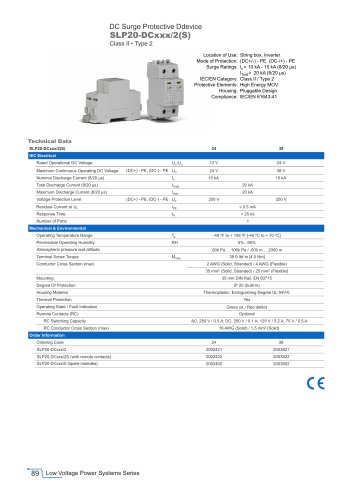 SLP40-DCxxx/2(S) - LSP - PDF Catalogs | Technical Documentation | Brochure