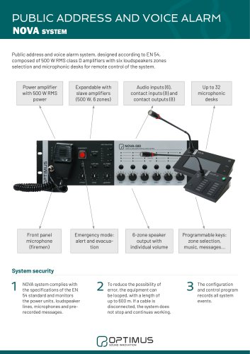 OPTIMAX3, Public Address and Voice Alarm platform - Optimus - PDF ...