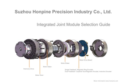 harmonic drive robot joint motor catelog - Suzhou Honpine Precision Industry Co., Ltd. - PDF ...