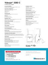 1580 C - VIDEOJET - PDF Catalogs | Technical Documentation | Brochure