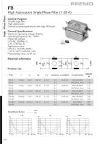 EMC FILTERS - PREMO - PDF Catalogs | Technical Documentation | Brochure