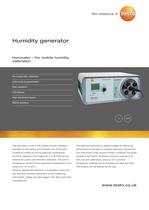 Humidity generator - TESTO - PDF Catalogs | Technical Documentation ...