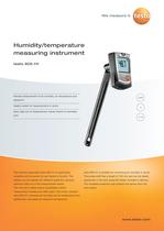 Humidity/temperature measuring instrument - testo 605-H1 - TESTO - PDF ...