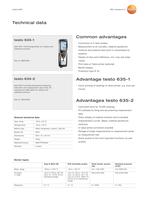 Humidity/temperature measuring instrument - testo 635 - TESTO - PDF ...