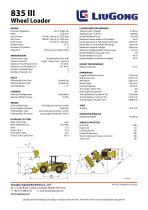 835III TC (tool carrier/ parallel linkage) Wheel Loaders - Guangxi ...
