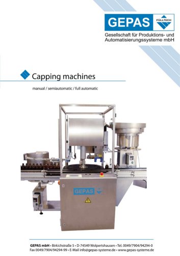 All GEPAS mbH catalogs and technical brochures
