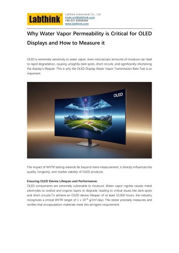 ISO 15106-2 and ASTM F1249 Water Vapor Transmission Rate Tester ...