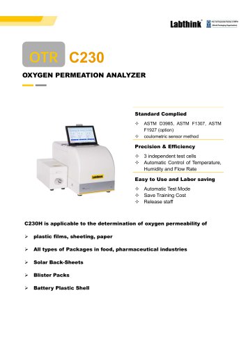 Assessment of Oxygen Permeation and Moisture Protection in Foil ...