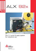 ALX 92x - AVERY DENNISON Identification solutions - PDF Catalogs ...