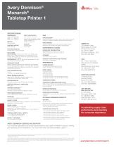 Avery Dennison® Monarch® Tabletop Printer 1 - AVERY DENNISON ...