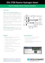 3700 - Oscilloquartz SA - PDF Catalogs | Technical Documentation | Brochure