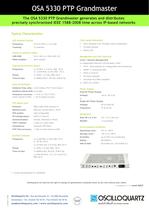 5330 - Oscilloquartz SA - PDF Catalogs | Technical Documentation | Brochure