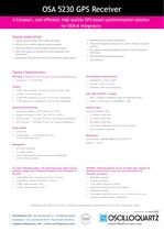 D5230 - Oscilloquartz SA - PDF Catalogs | Technical Documentation | Brochure