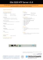 OSA 5220 NTP Server r2.0 - Oscilloquartz SA - PDF Catalogs | Technical Documentation | Brochure