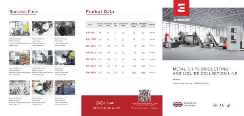 Briquetting machine metal chip - ENERPAT AMERICA - PDF Catalogs | Technical Documentation | Brochure