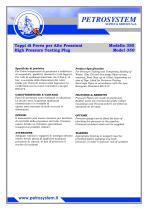 High Pressure Testing Plug Serie 300 Type 350 - PETROSYSTEM - PDF ...
