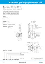 KSH bevel gear high speed screw jack (cubic design) - INKOMA, ALBERT ...