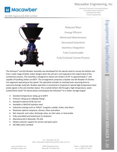 Ash Breaker - Macawber Engineering Inc. - PDF Catalogs | Technical ...