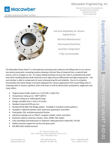 All Macawber Engineering Inc. catalogs and technical brochures