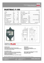 Datasheet DUSTMAC F-189 - ESTA Extraction - PDF Catalogs | Technical ...