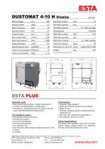 Datasheet DUSTOMAT 4-10 H - ESTA Extraction - PDF Catalogs | Technical ...