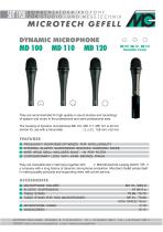 MD 100 110 120 - Microtech Gefell GmbH - PDF Catalogs | Technical Documentation | Brochure