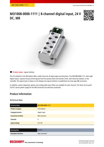 VCS2000-0200 - Beckhoff Automation - PDF Catalogs | Technical Documentation | Brochure