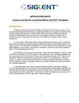 Custom waveforms using EasyWave and CSV Templates - Siglent ...