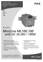 ML100.100 - PULS GmbH - PDF Catalogs | Technical Documentation | Brochure