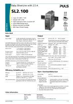 SL2.100 - PULS GmbH - PDF Catalogs | Technical Documentation | Brochure